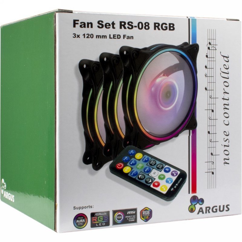 INTER-TECH Argus RGB-Fan Set RS-08 | Ventilatori | Kućišta | Komponente